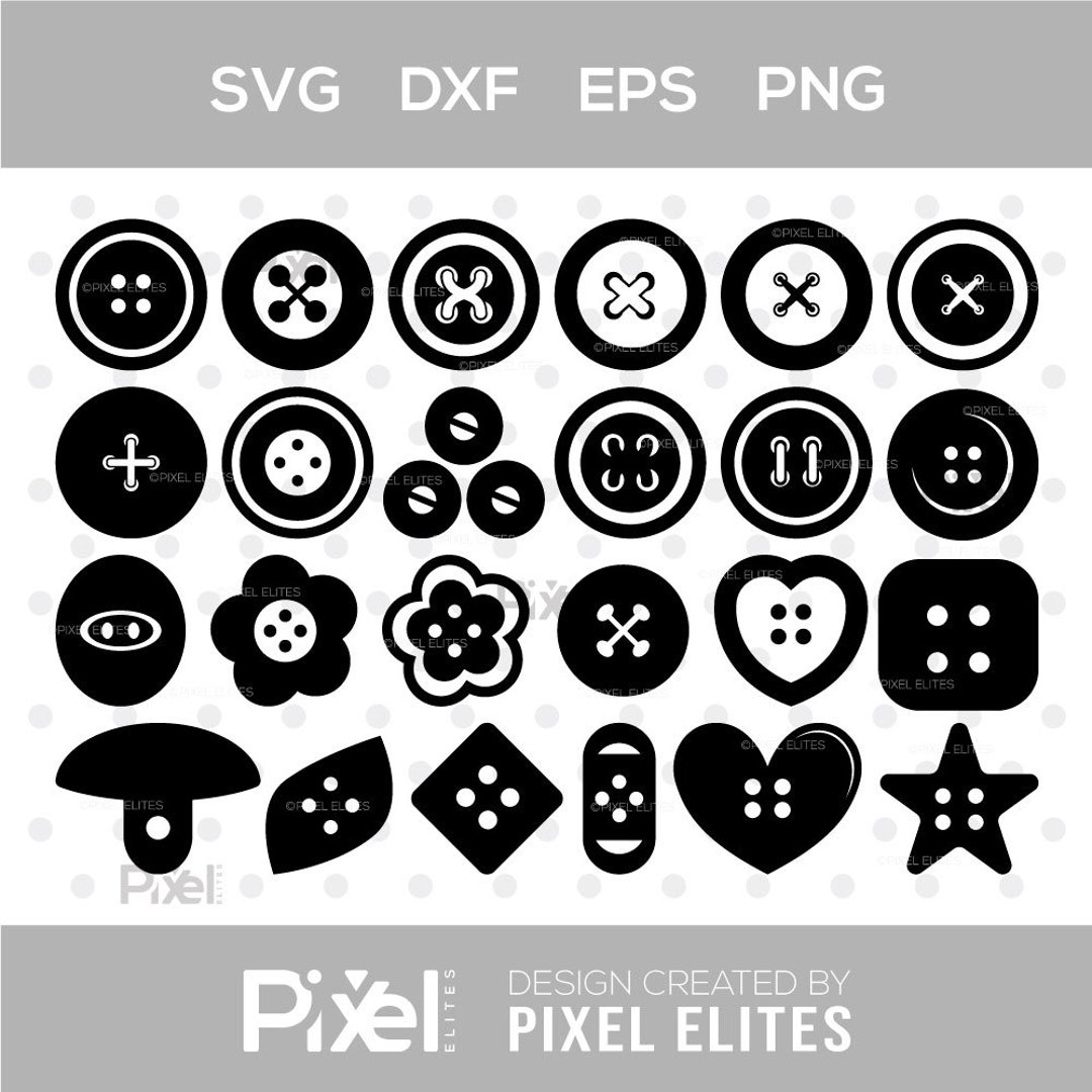 Sewing Button SVG Cut Files Sewing Button Silhouette Button Svg Sewing ...