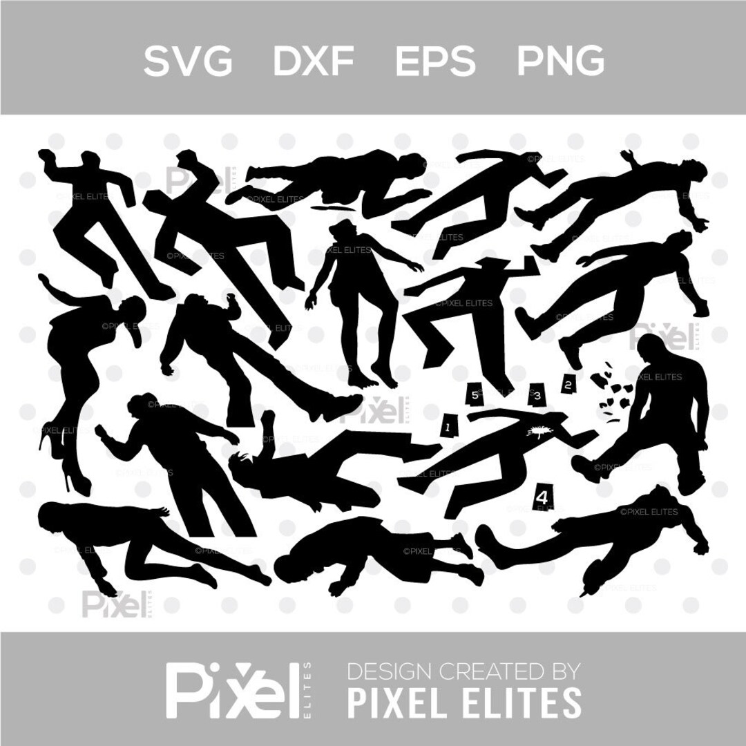 Crime Scene Murder SVG Cut Files Crime Scene Murder Silhouette Crime ...