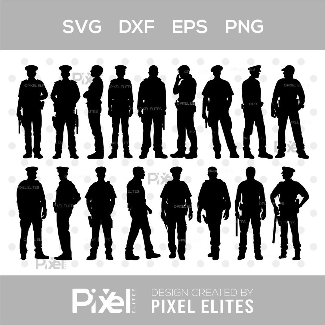 Man Police Officer Svg Cricut Cut Files Png Bundle - Etsy
