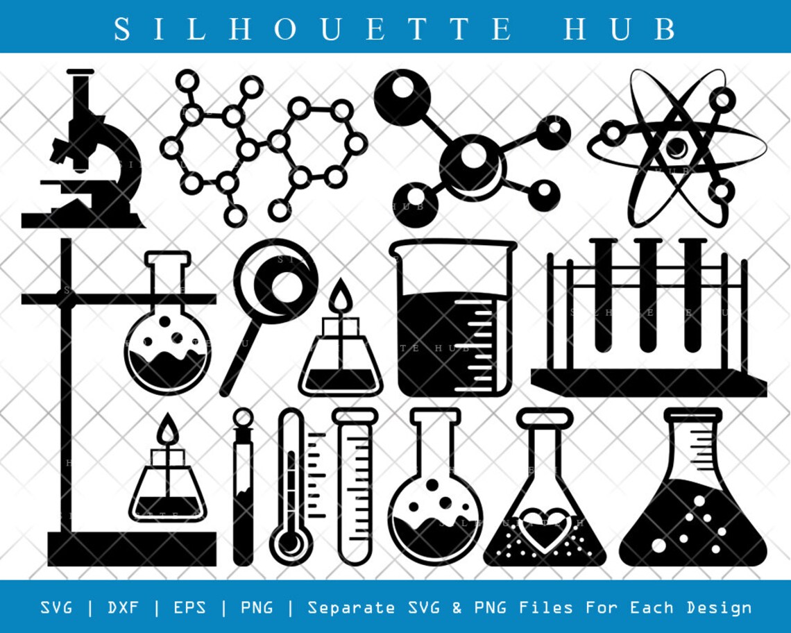 Science SVG Cut Files Science Silhouette Laboratory Svg - Etsy