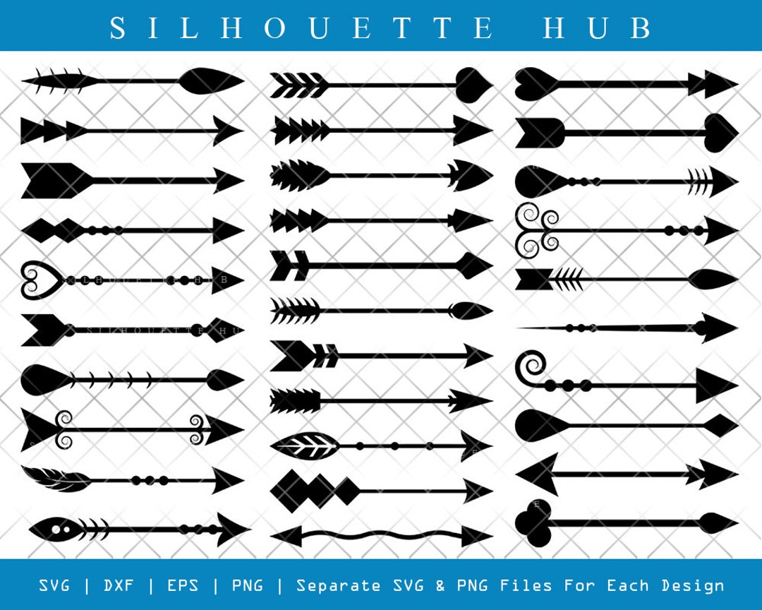 Pijl SVG Pijl Silhouet Pijlteken Svg Pijlpunt Svg Boho - Etsy België