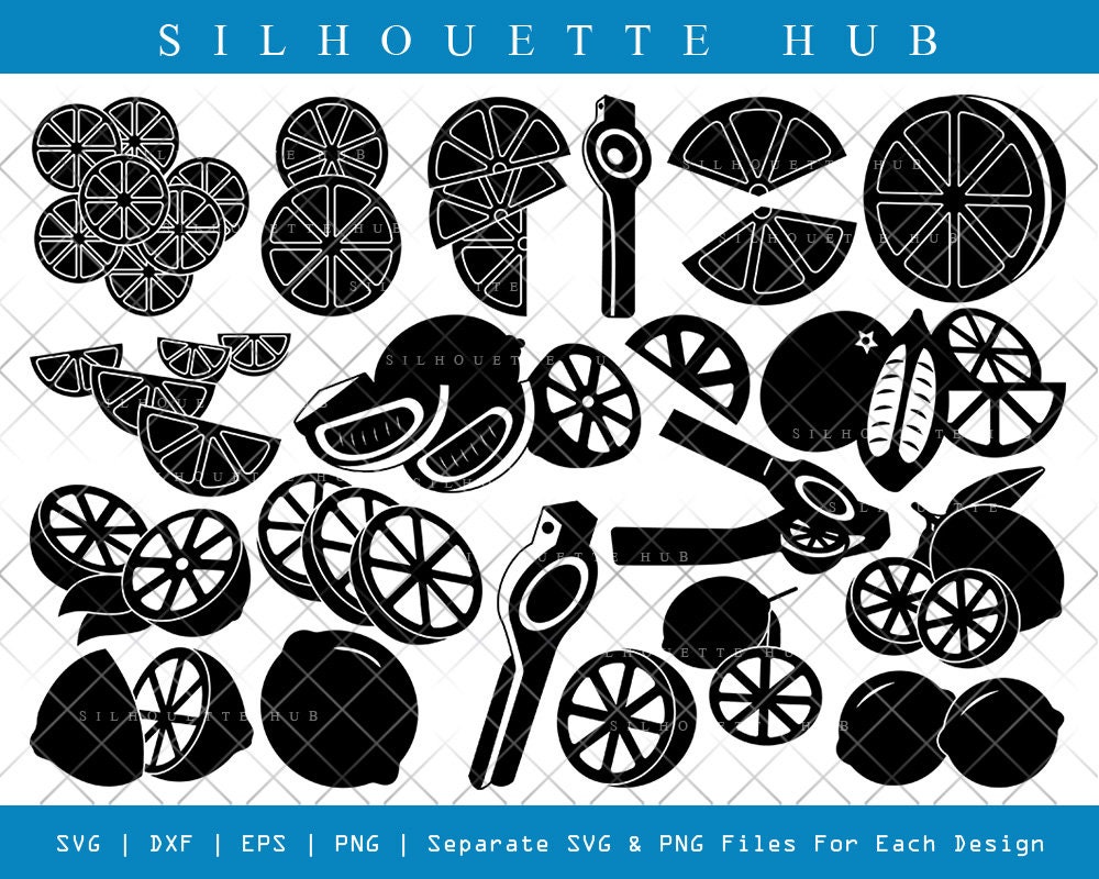 Silueta de limón Limón SVG Rodaja de limón Svg Fruta de - Etsy México