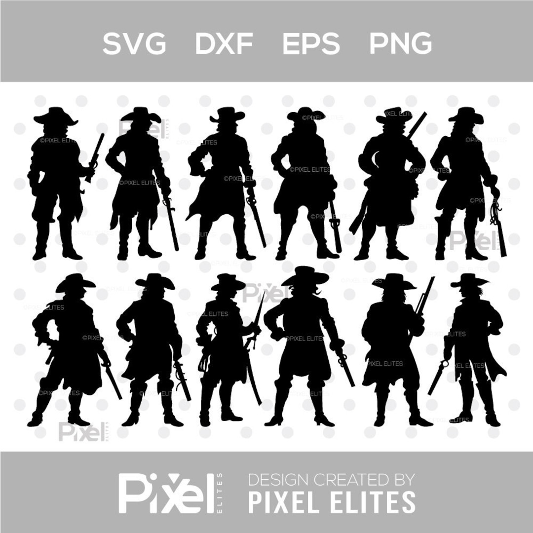 Musketeer Svg Cricut Cut Files Png Bundle, - Etsy