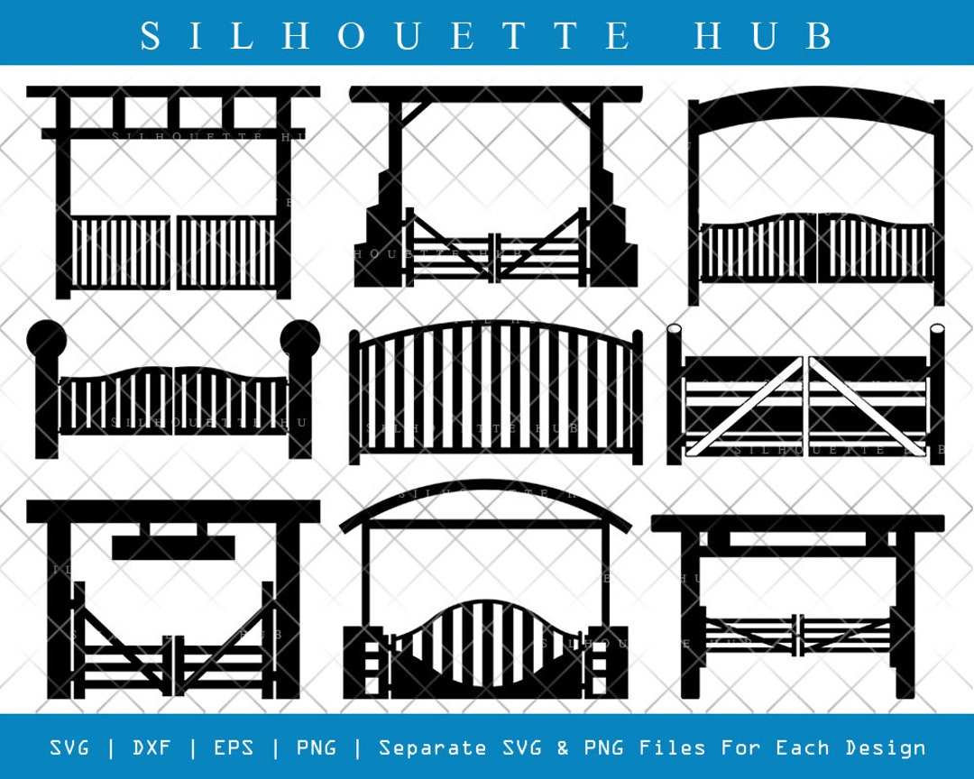 Ranch Gate SVG, Ranch Gate Silhouette, Ranch Entrance Svg, Ranch ...