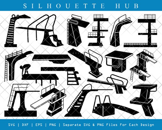 Diving Board SVG Diving Board Silhouette Swimming Pool Svg - Etsy Australia