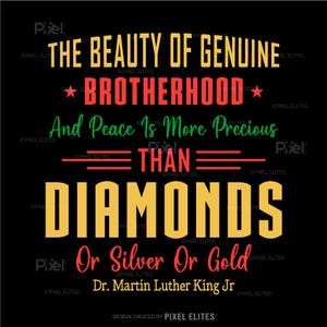 The Beauty of Brotherhood & Peace SVG Cut File MLK Quote T-shirt Design ...