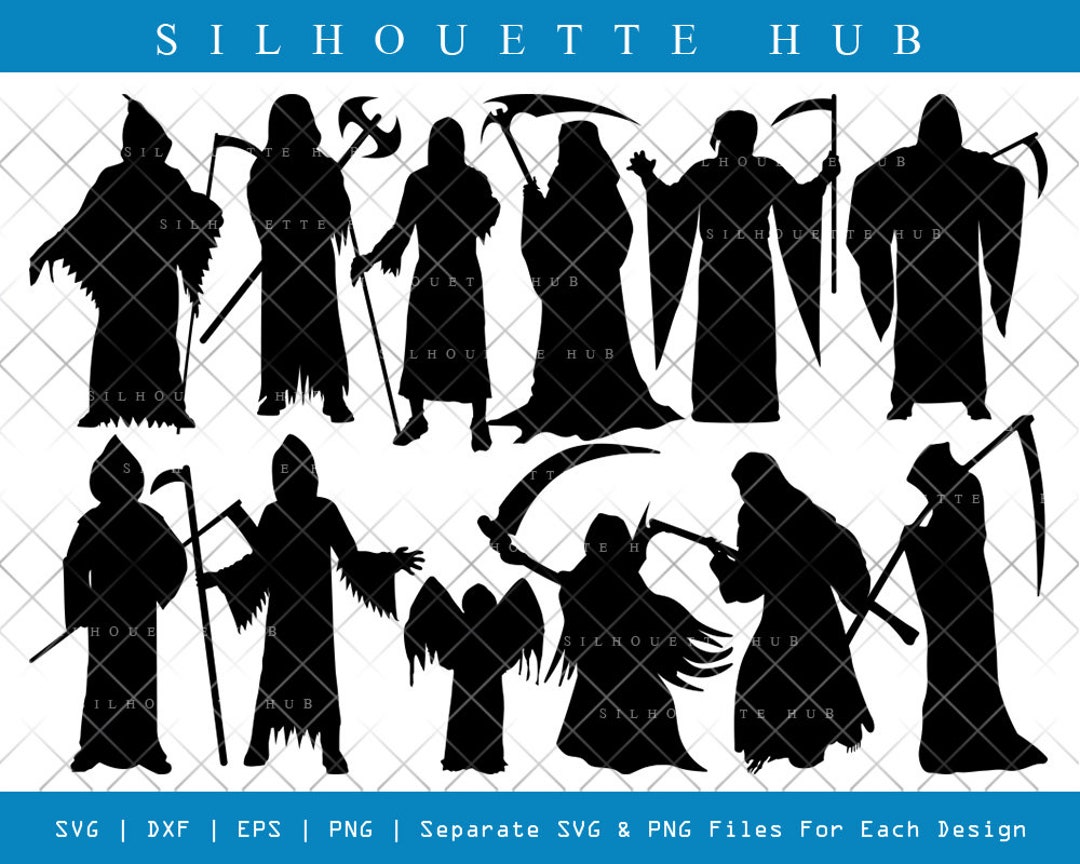 Grim Reaper SVG Cut Files Grim Reaper Silhouette Death Svg Halloween ...