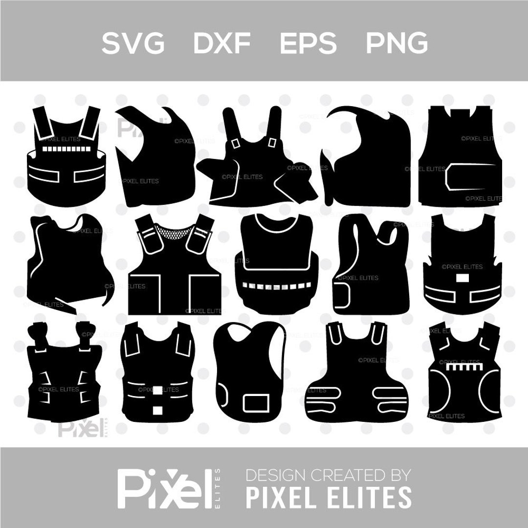 Bullet Proof Vest Silhouette Svg Tactical Vests Cricut Cut Files Png ...