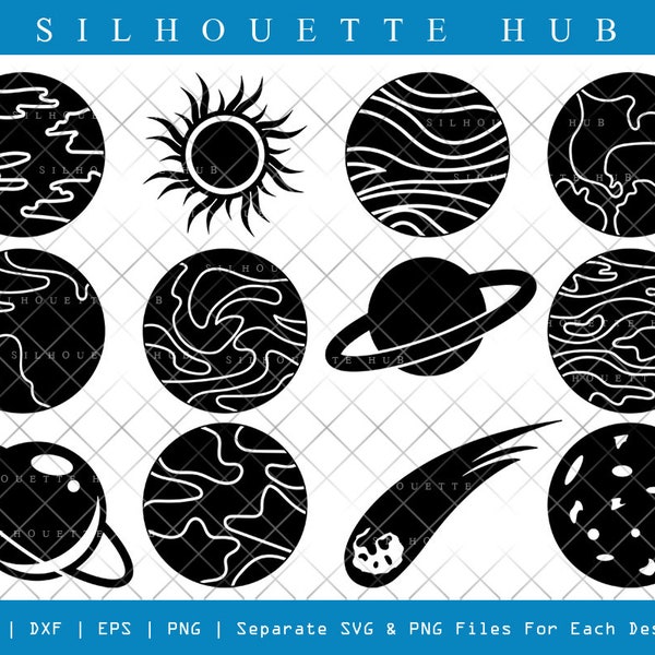 Planet Silhouette - Etsy