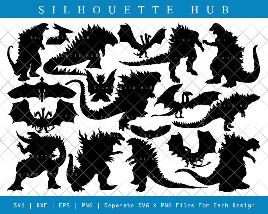 Godzilla Svg Godzilla Silhouette Svg Monster Svg Dragon Etsy Porn Sex