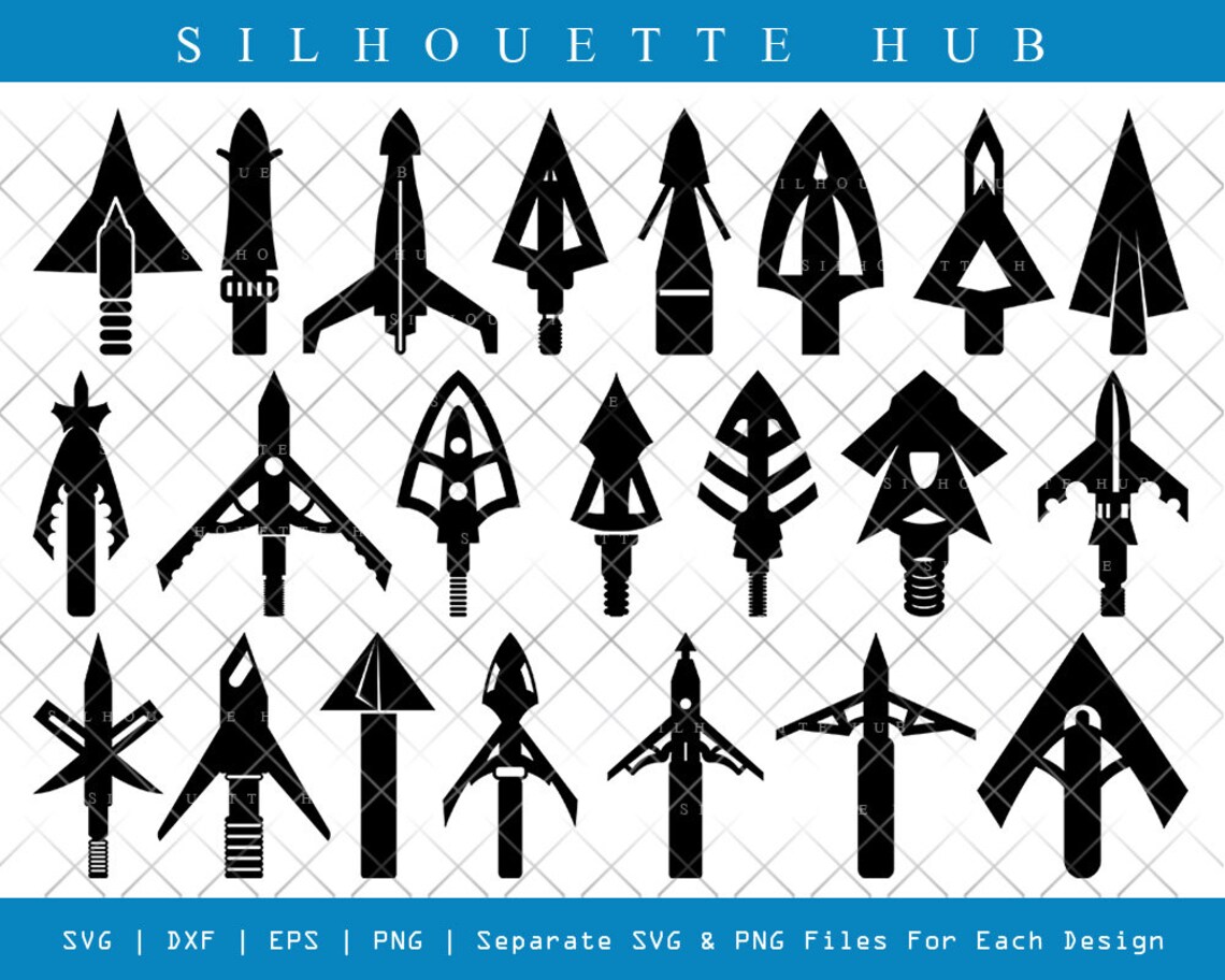 Broadhead Arrows SVG Arrows Silhouette Archery Svg - Etsy