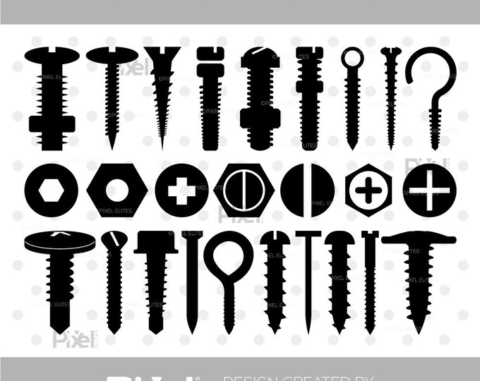 Bolt Screw Svg, Bolt Screws Svg, Bolls Svg, Bolt, Screw, SVG, Ai, Pdf ...