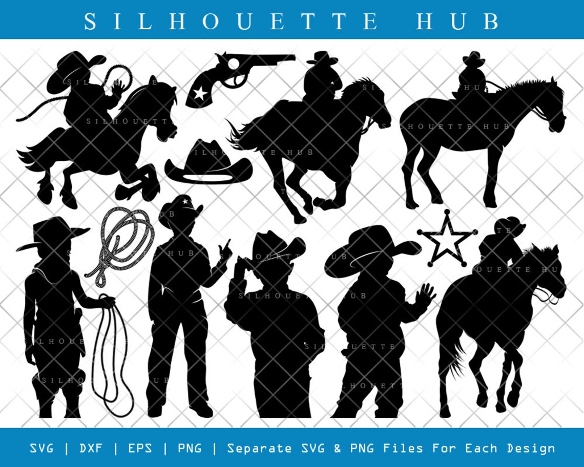 Little Cowboy SVG Pony Svg Little Cowboy Silhouette Rodeo - Etsy