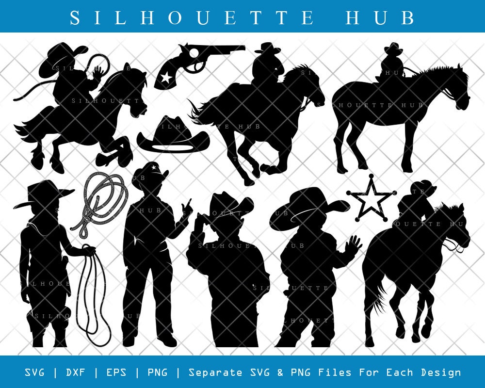 Little Cowboy SVG Pony Svg Little Cowboy Silhouette Rodeo - Etsy