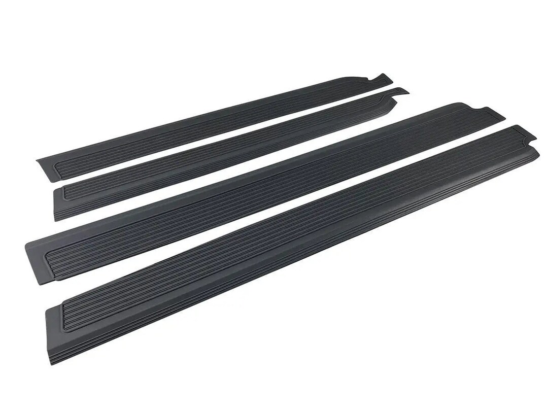 Mercedes W114 W115 Door Entry Pad Set, Black & Gray Entry Pad Lining ...