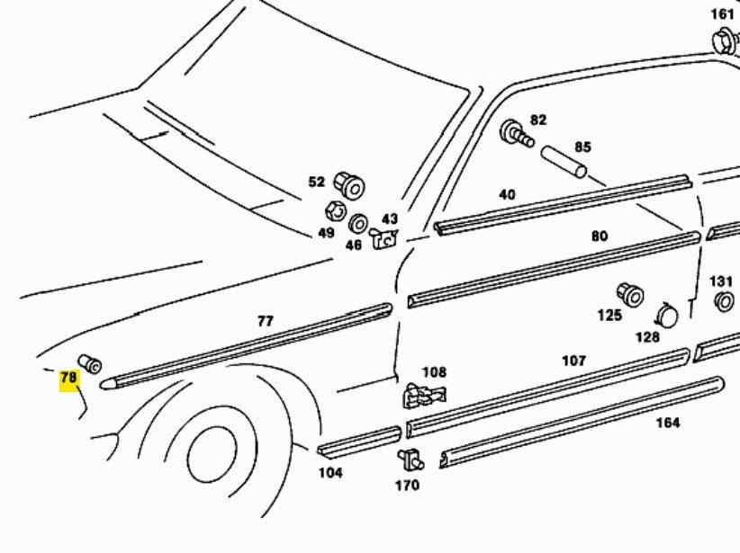 New SET With 50x Snap Fasteners for Mercedes Benz Trim Strips - Etsy
