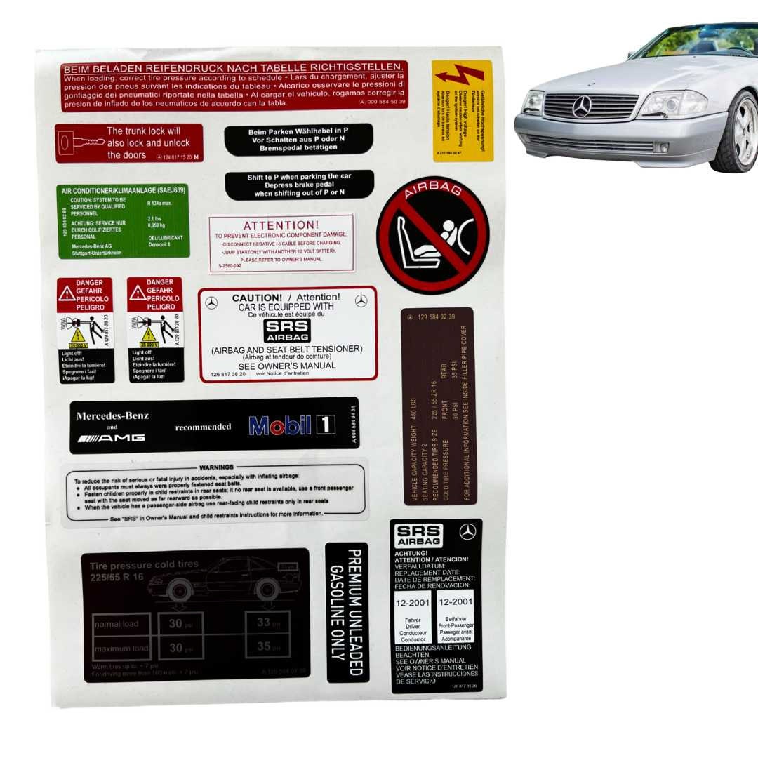 Sticker for Mercedes-benz R129 SL - Etsy