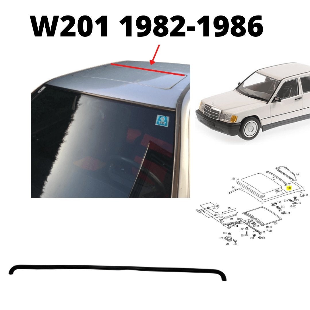 Mercedes-benz W201 Rear Sunroof Seal for 190D, 190E - Fits 1982-1986 ...