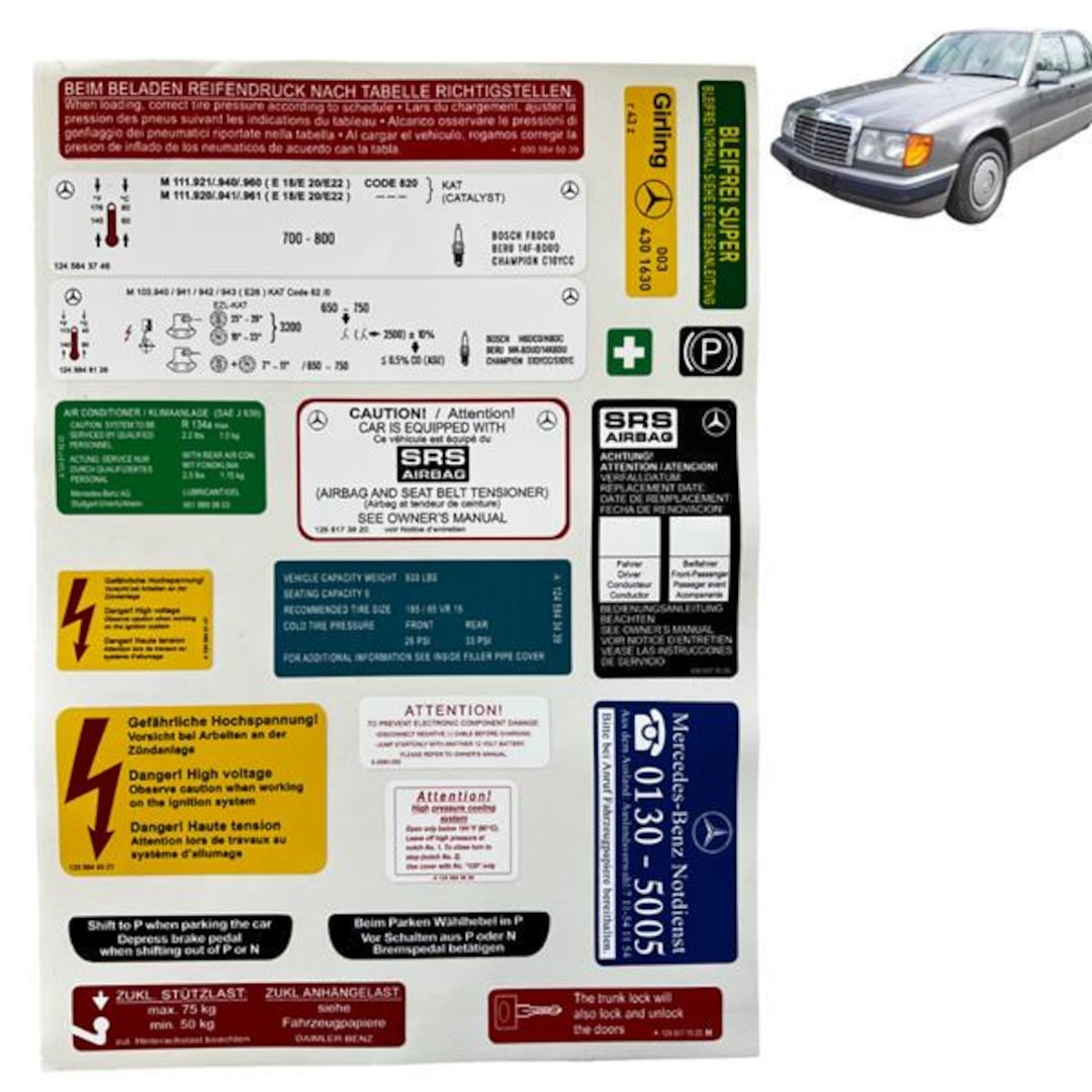Sticker for Mercedes-benz W124 - Etsy