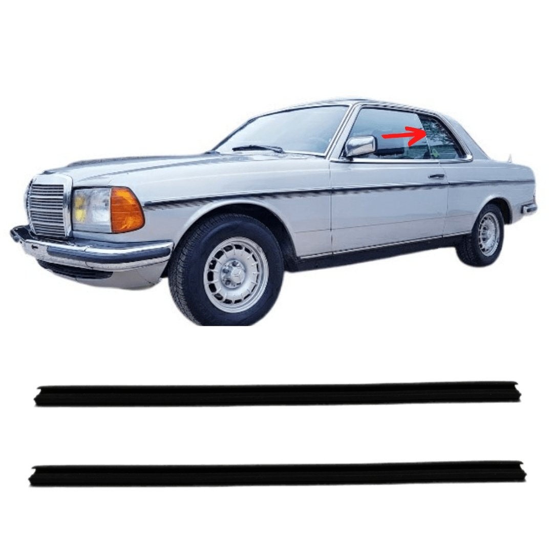 Mercedes W123 Coupé Rear Side Window Seal Set, OEM Quality Left & Right ...