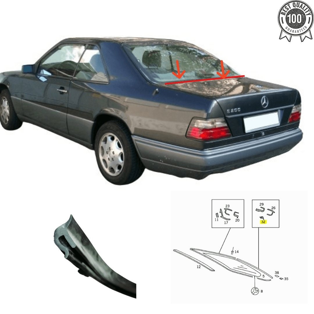Mercedes Benz W124 Coupé Rear Window Seal Lower - NEW OEM Replacement ...