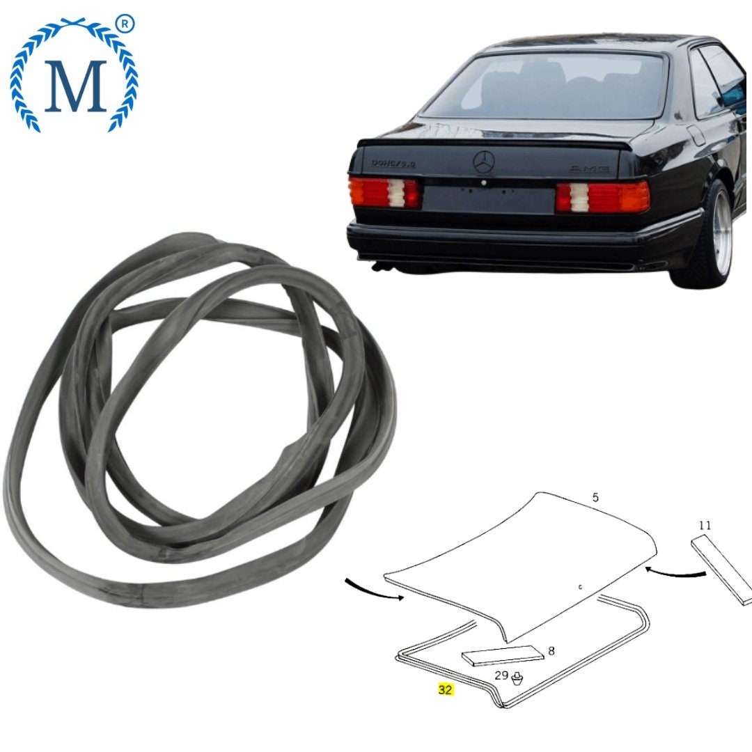 Mercedes-benz W126 SEC Coupe Tailgate Seal, High-quality New OEM Seal ...