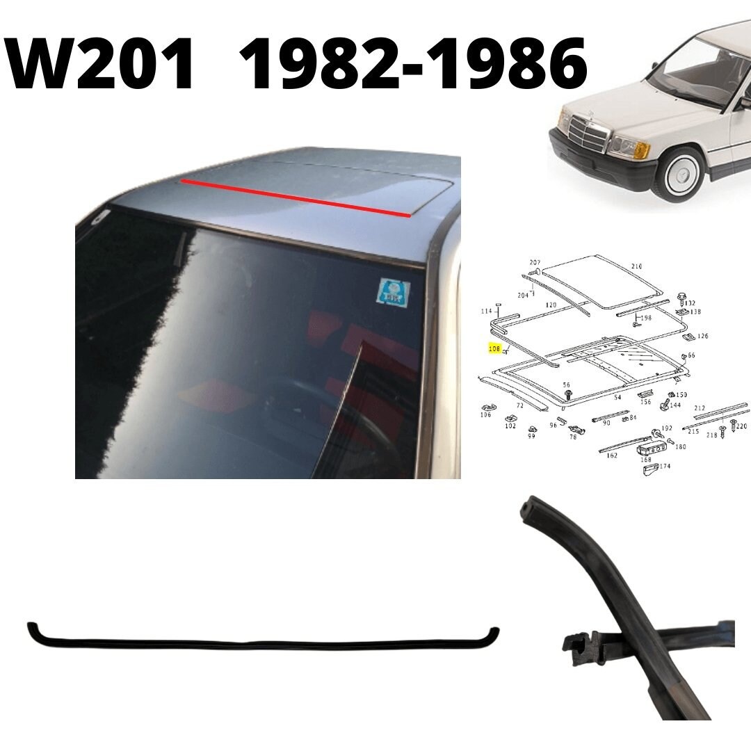 Mercedes-benz W201 190D 190E Sunroof Front Seal 1982-1986 OEM ...