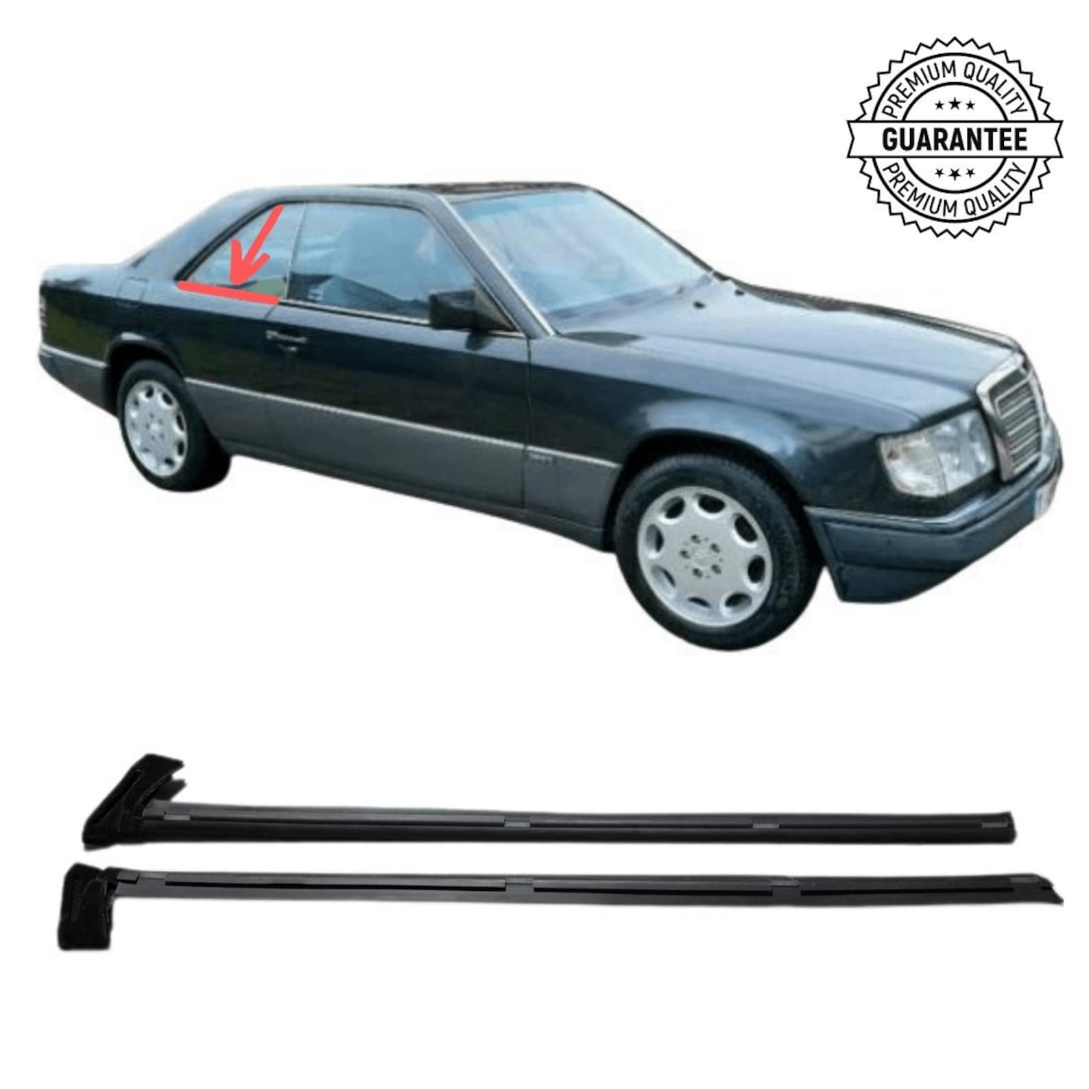 W124 C124 Coupé Sealing Rails SET Rear Side Windows NEW - Etsy