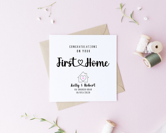 Personalised Congratulations on Your First Home Card 1st | Etsy
