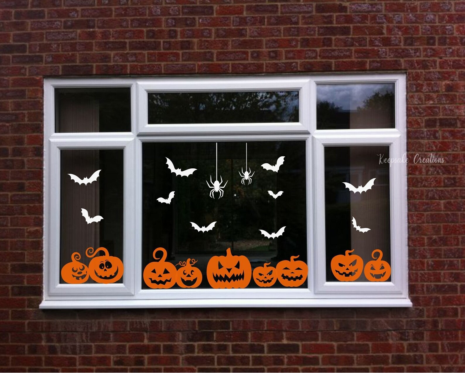 Halloween Pumpkins Window Decals, Halloween Window Decor, Halloween ...