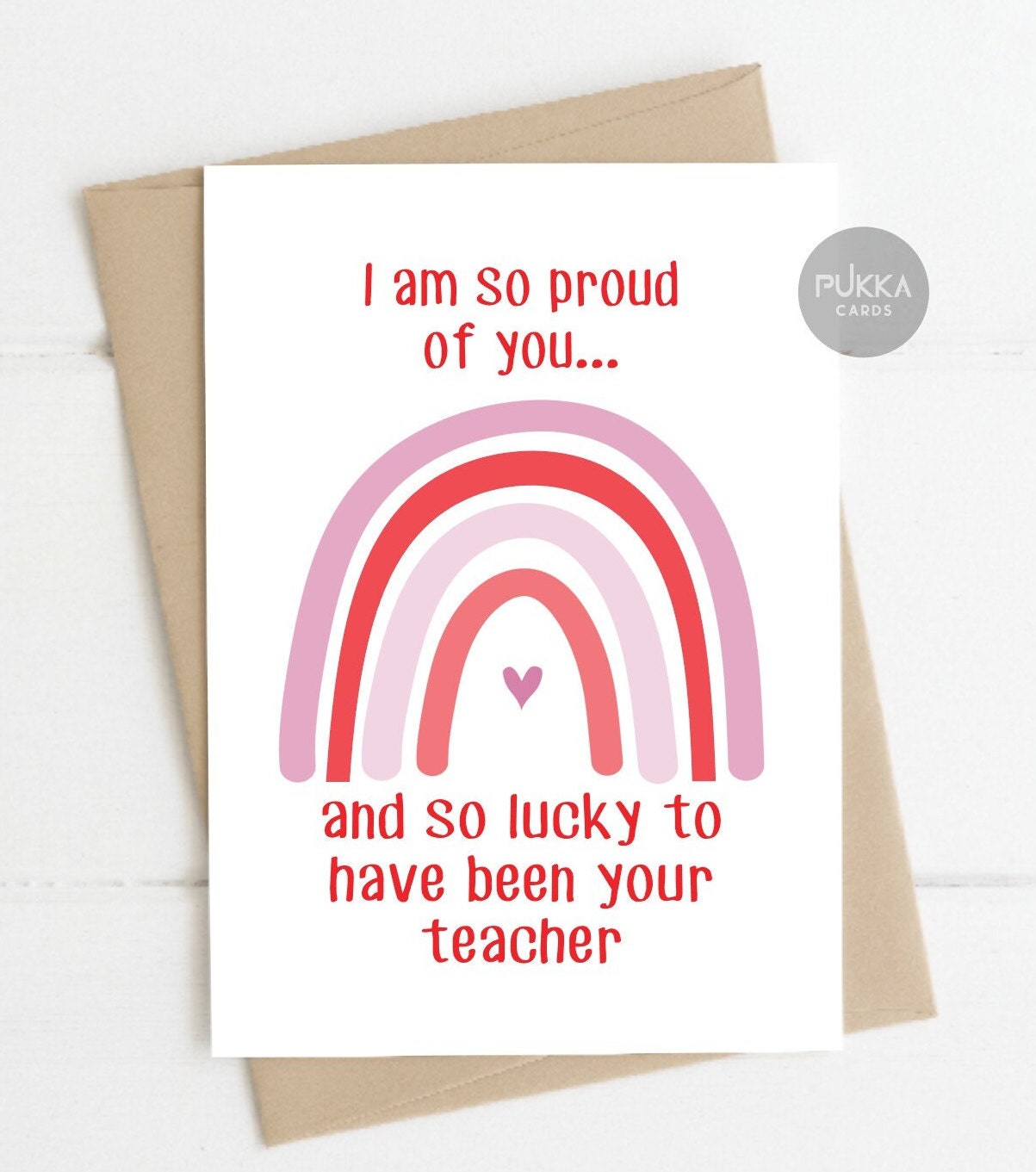 Cards From Teacher Notecards, Pack of 10, End of Term Card, Card From ...
