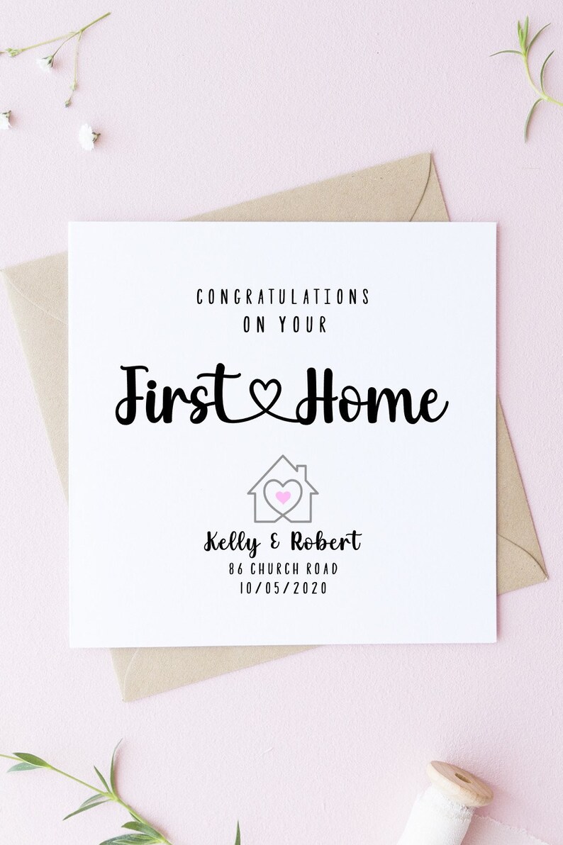 Personalised Congratulations on Your First Home Card 1st - Etsy