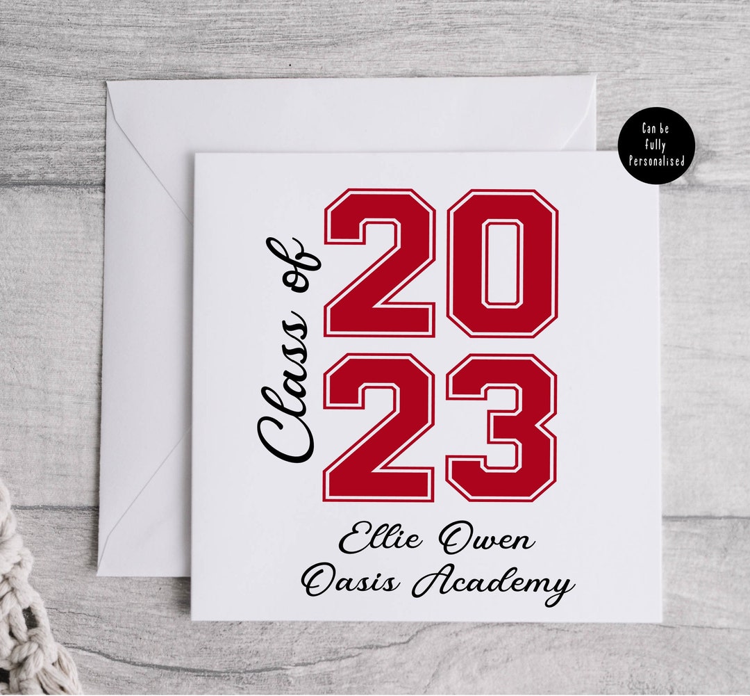 Personalised School Leaver Card Class of 2023, Graduation Card - Etsy
