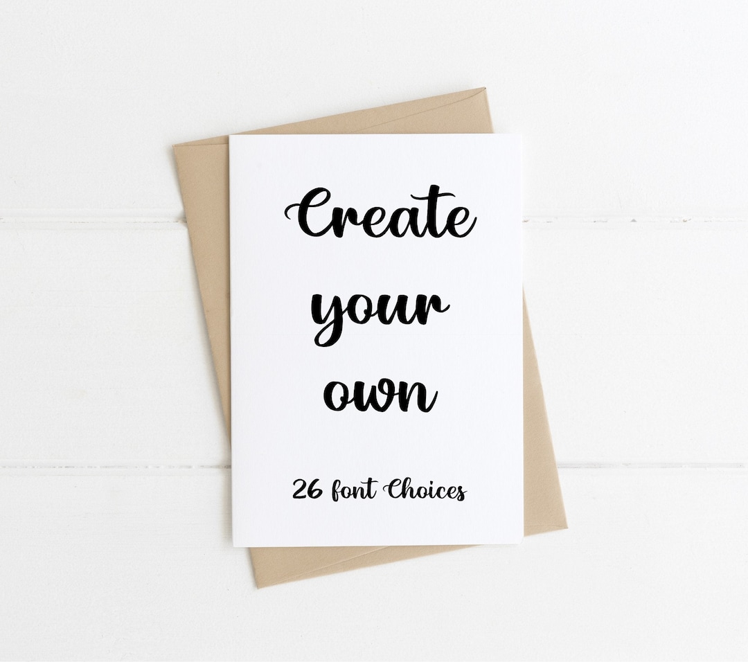 Create Your Own Card, Personalised Card, Custom Birthday Card, Custom ...