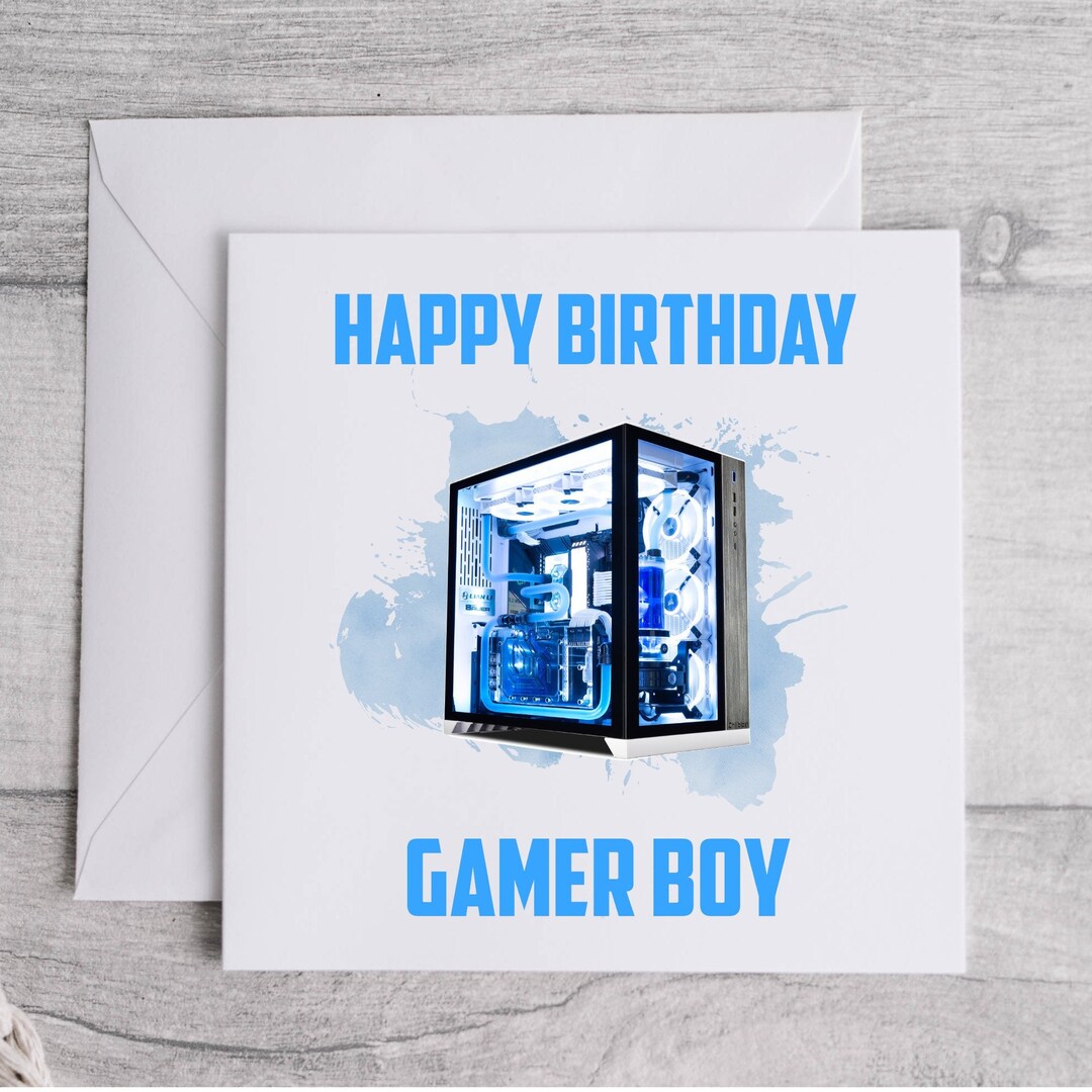 Birthday Boy Gaming Card Gamer Design Birthday Card - Etsy