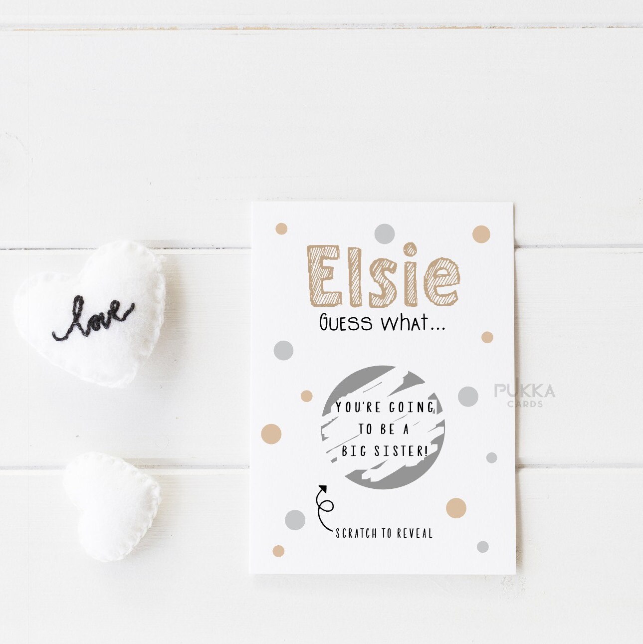 You're Going to Be A Big Sister Scratch Card | Pregnancy Reveal ...
