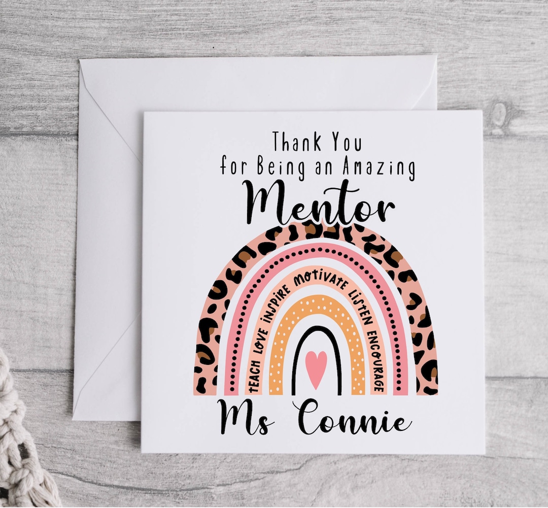 Personalised Mentor Card / Thank You Mentor / Mentor Gift / Mentor Card ...
