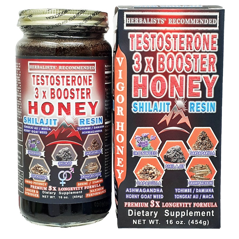 Libido Testosterone Booster Herbal Honey Blend Raw Etsy
