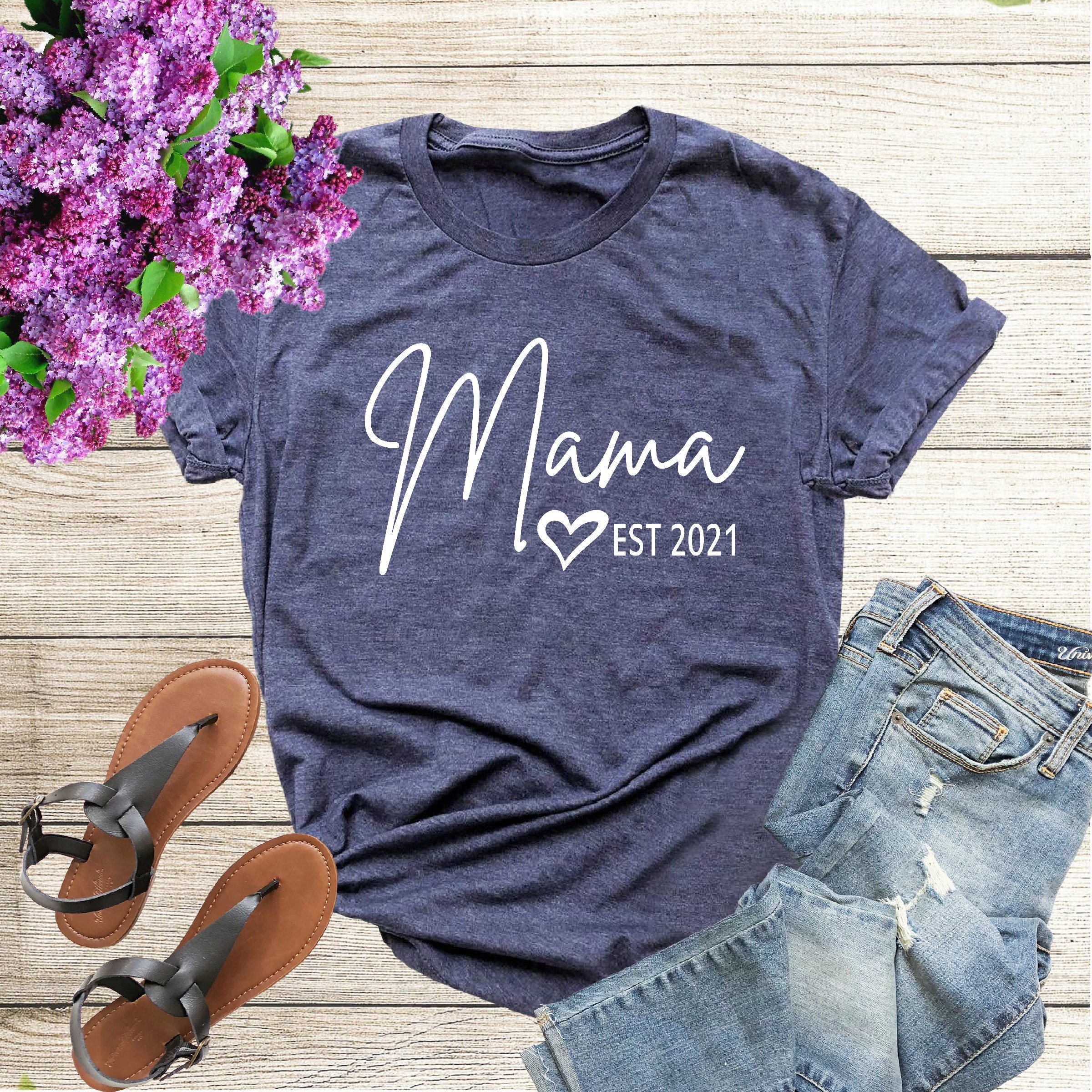 Personalized Mummy T Shirt, Custom Mom Shirt, Cute Mama Tee, Mothers ...