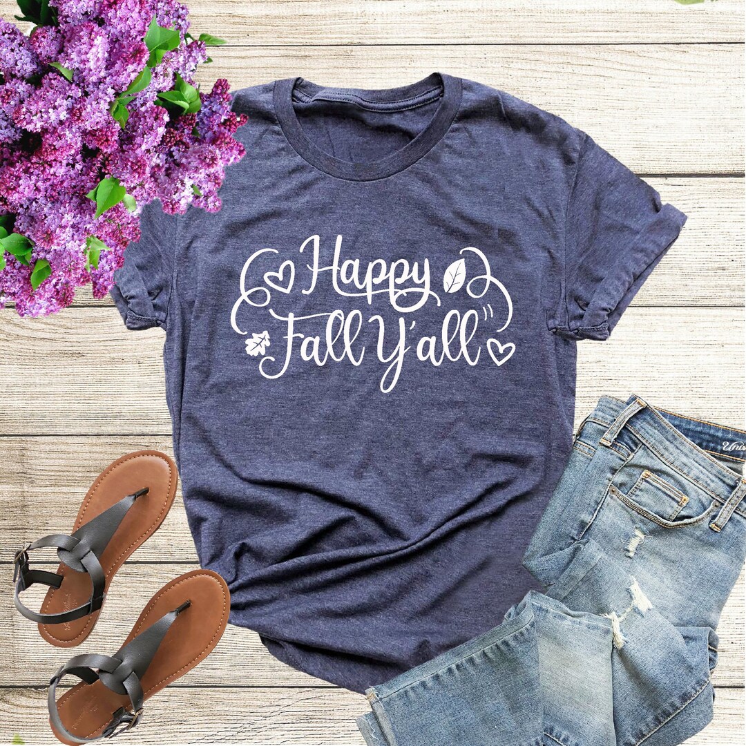 Happy Fall Yall Shirt, Happy Fall Shirt, Graphic Tees, Womens Fall ...