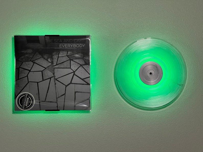 Wireless LED Vinyl Record and Sleeve Display Rechargeable With Remote ...