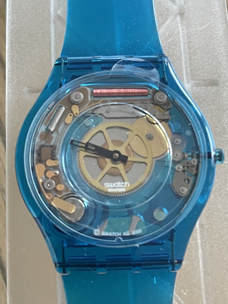 Swatch Watch SFN105 blue Jelly SKIN Watch 2000 Original. Very Rare. - Etsy