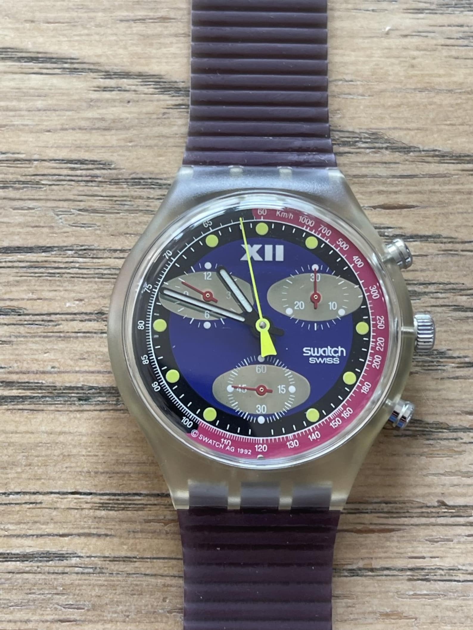 Swatch Watch Chronograph SCK101 "blue Chip" 1993 Vintage. Original ...