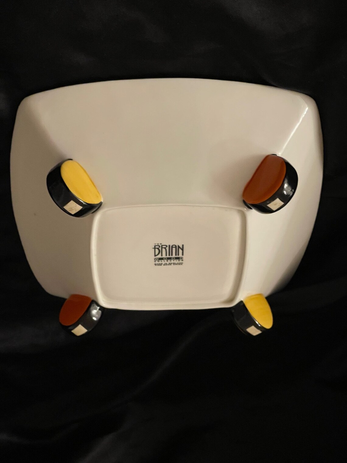Clarice Cliff Style "house AND Trees" Footed Bowl. Hand Painted by ...