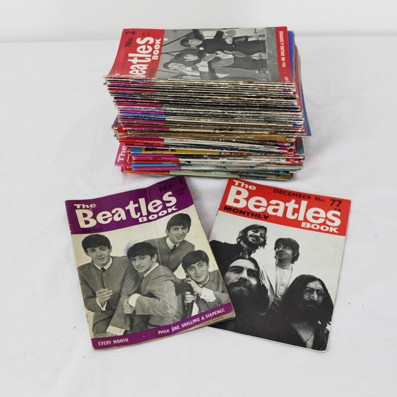 THE BEATLES "monthly Book Set" No : 1 -77 Complete. 1963-1969 Original ...