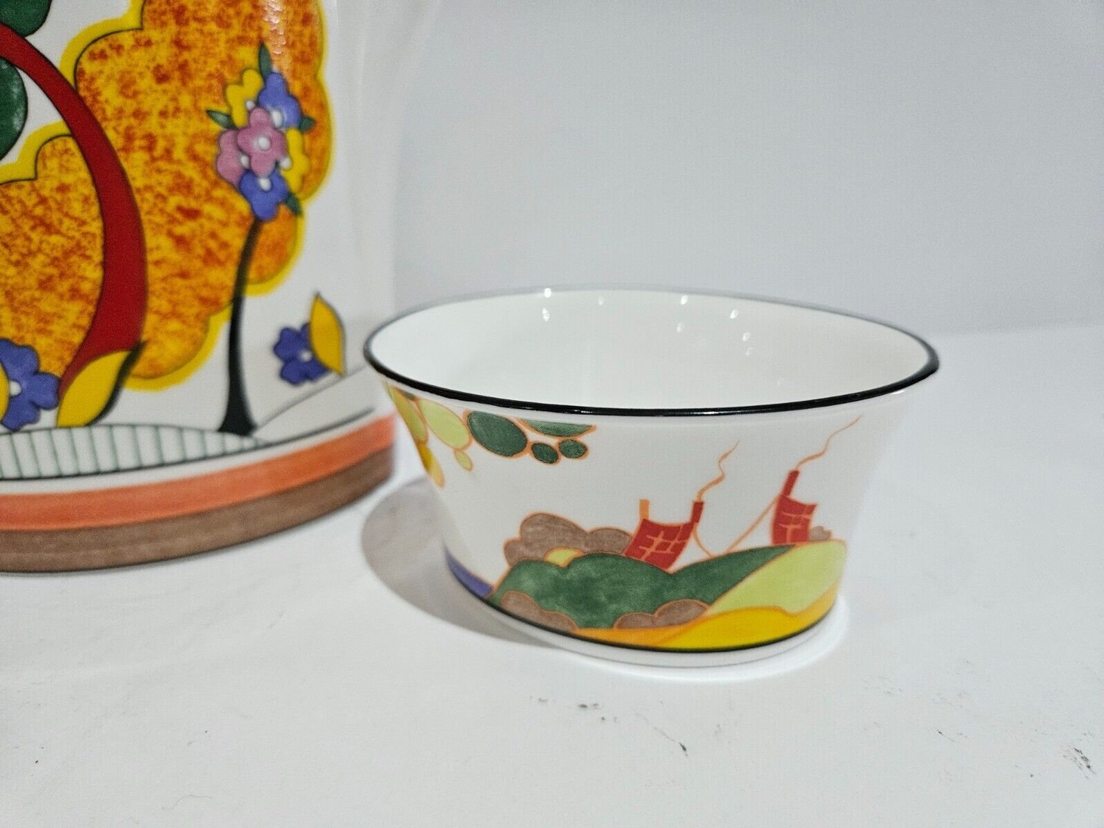 Clarice Cliff Coffee Set With "cornwall" Coffee Pot, "windbells" Jug ...