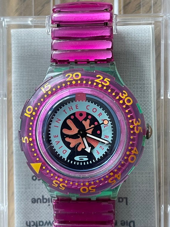 Swatch Watch SDK108/9 "CHERRY DROPS" Scuba 1993 Origi… - Gem