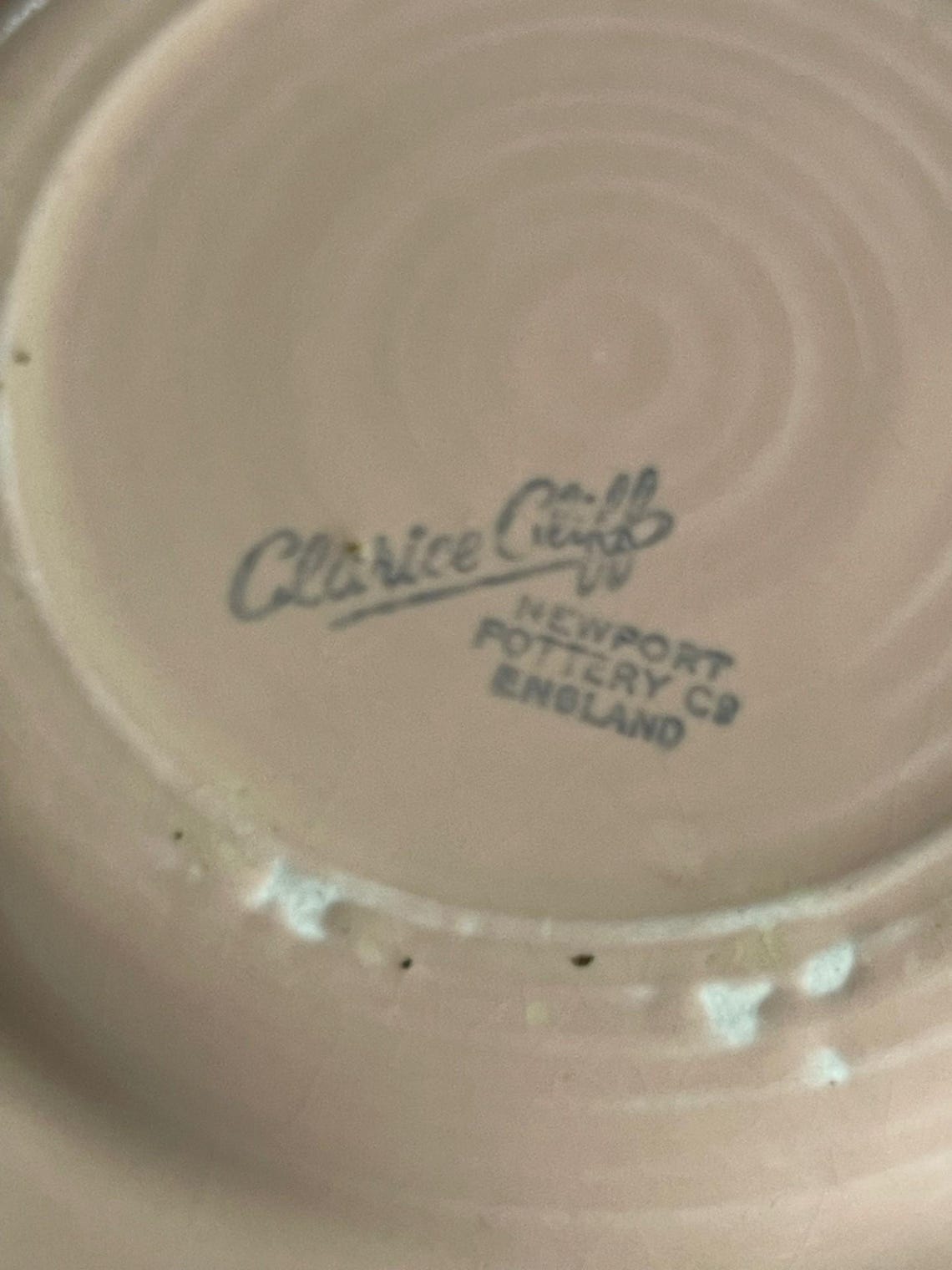 Clarice Cliff "pink/peach" TRIO. Art Deco. 1930's. Very Rare With Early ...