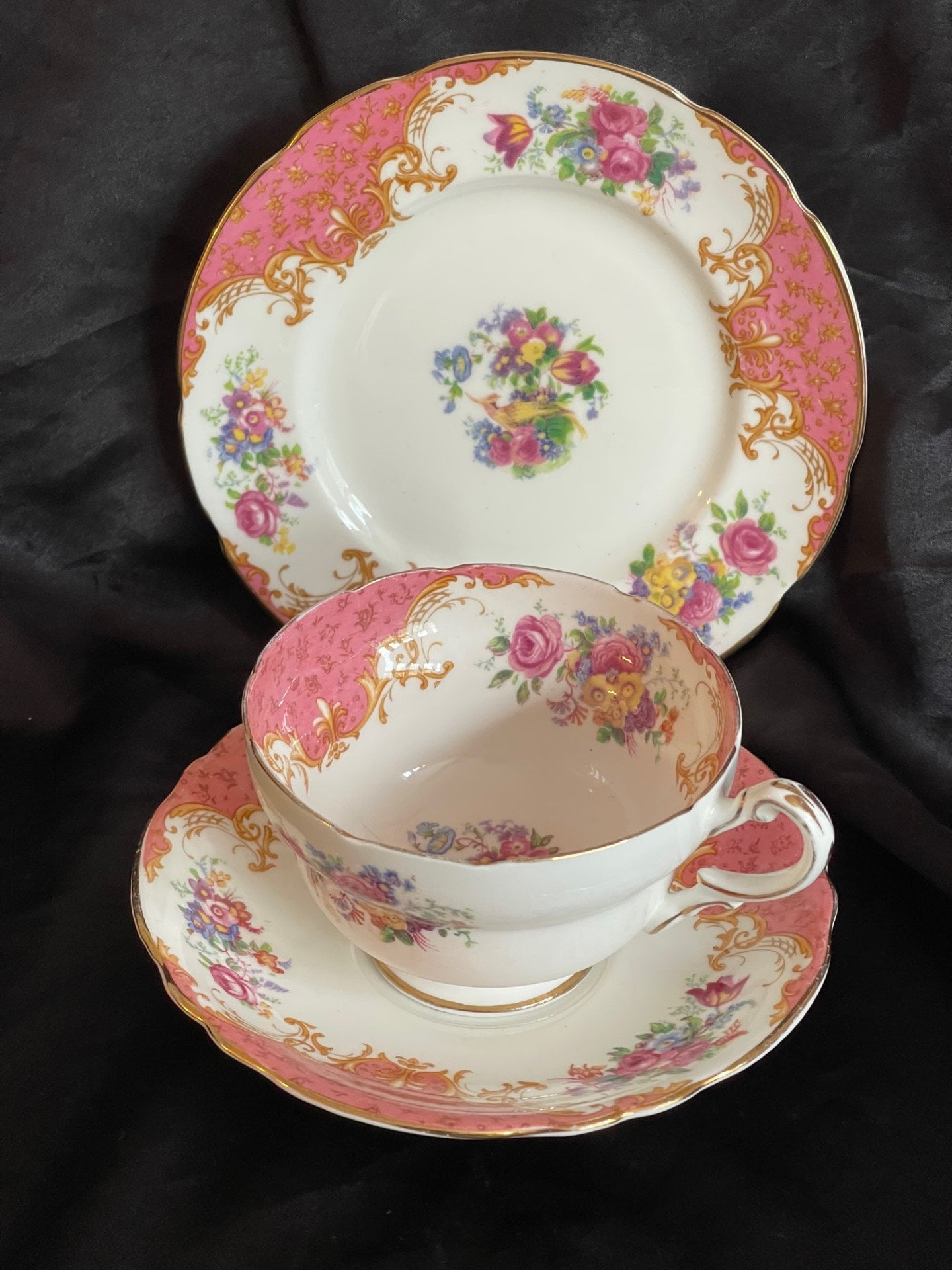 Paragon Rockingham "pink" Trio Tea Set". Stunning - Etsy
