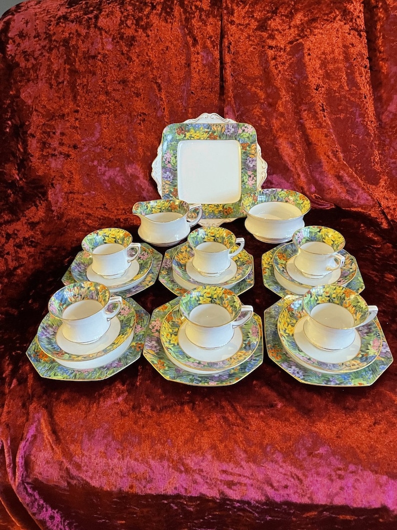 PARAGON Star China "springtime" Tea Set.1920's.very Rare. Stunning Set ...